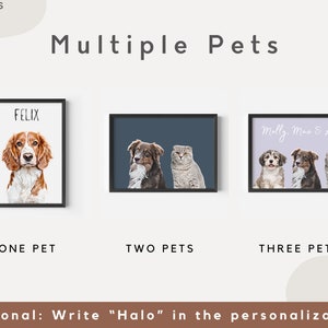 Custom Pet Portraits Using Pet Photo Personalized Digital Dog Portraits Cat Portraits Custom Dog ...