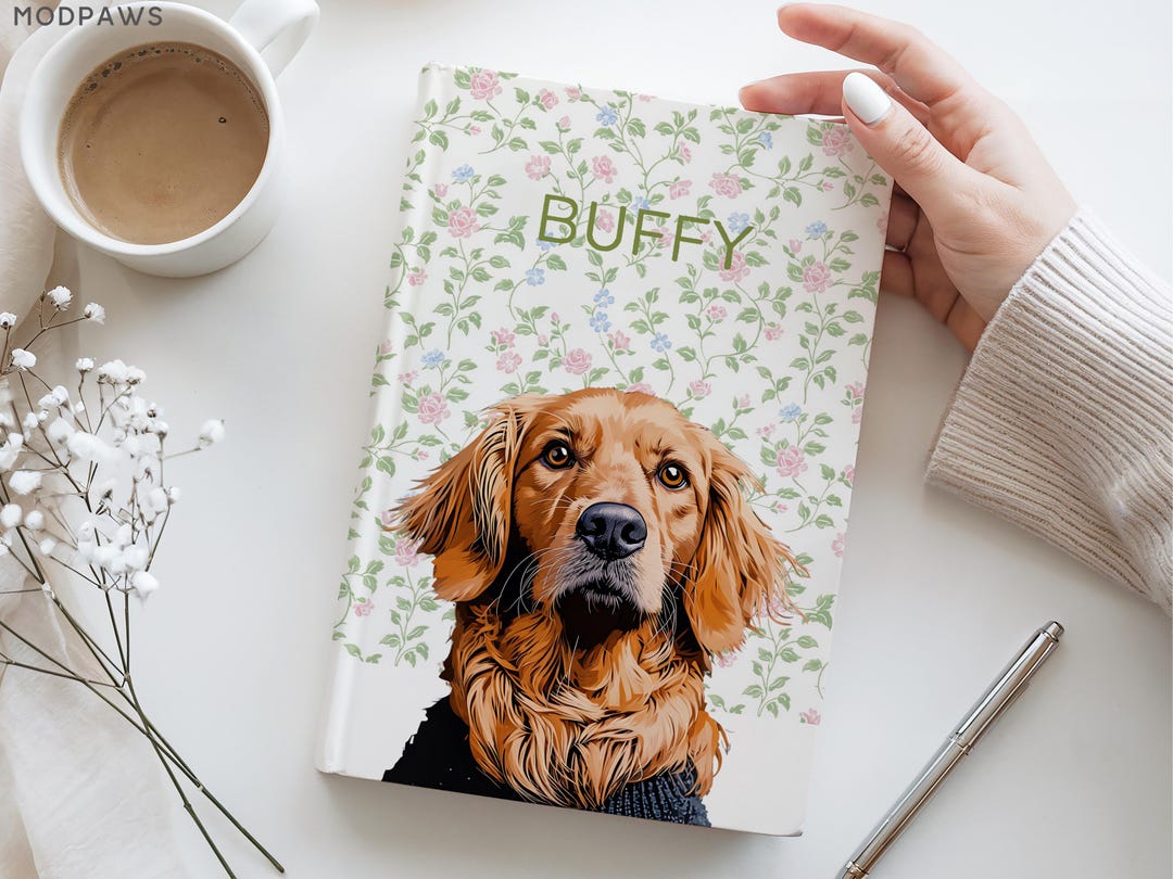 Custom Hardcover Journal With Pet Photo + Name Personalized Dog ...