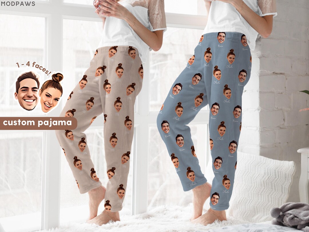 Custom Face Pajamas Using Photo + Name, Personalized Face Pajamas ...