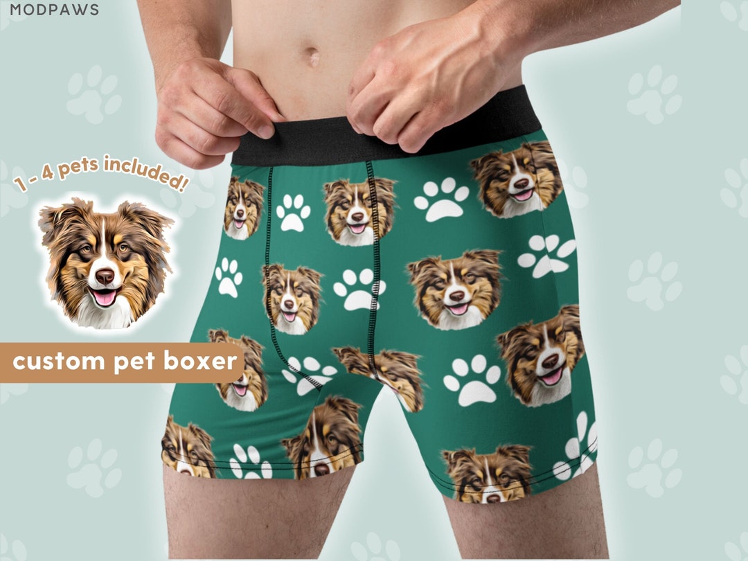 Custom Pet Boxers Using Pet Photo Personalized Dog Men's Underwear Mens ...