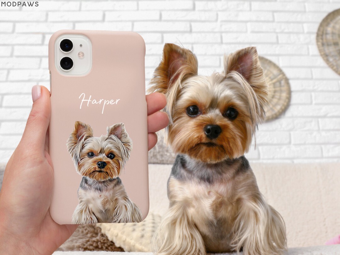 Custom Pet Phone Case Using Pet Photo + Name Custom Dog Phone Case ...