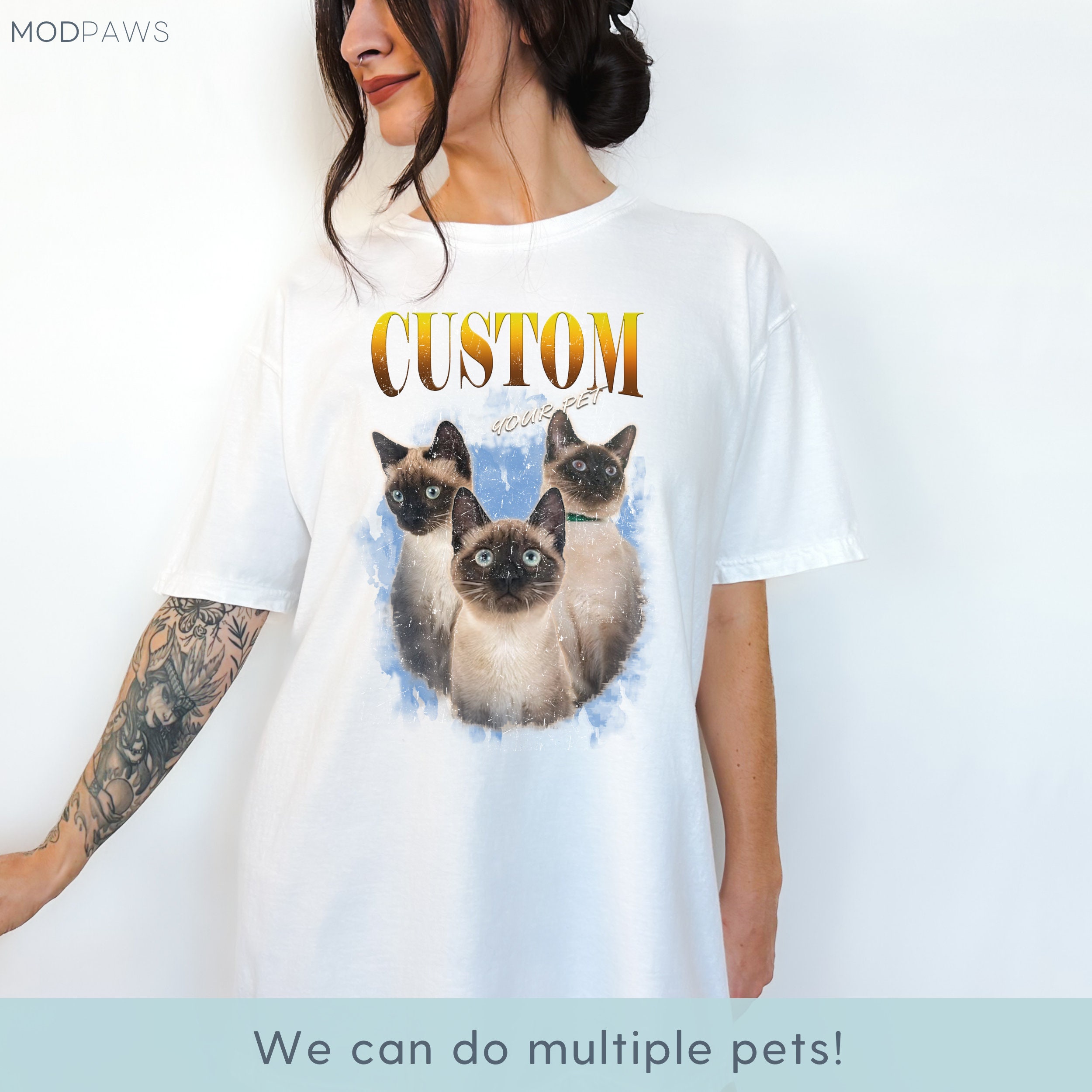 Custom Vintage Pet Shirt Pet Photo + Name Custom Dog Shirt Personalized ...