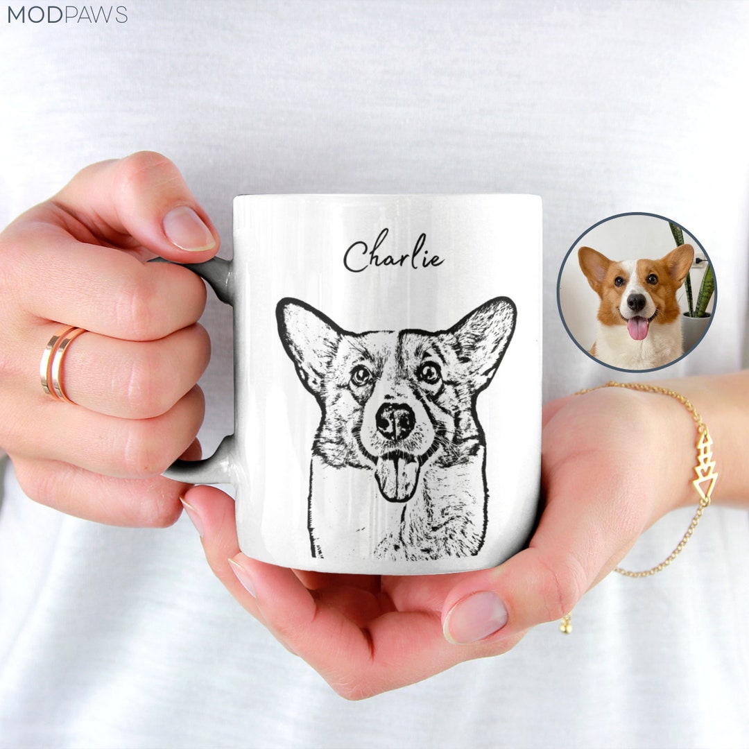 Custom Corgi Mug Using Pet Photo + Name Corgi Merchandise Gifts for ...