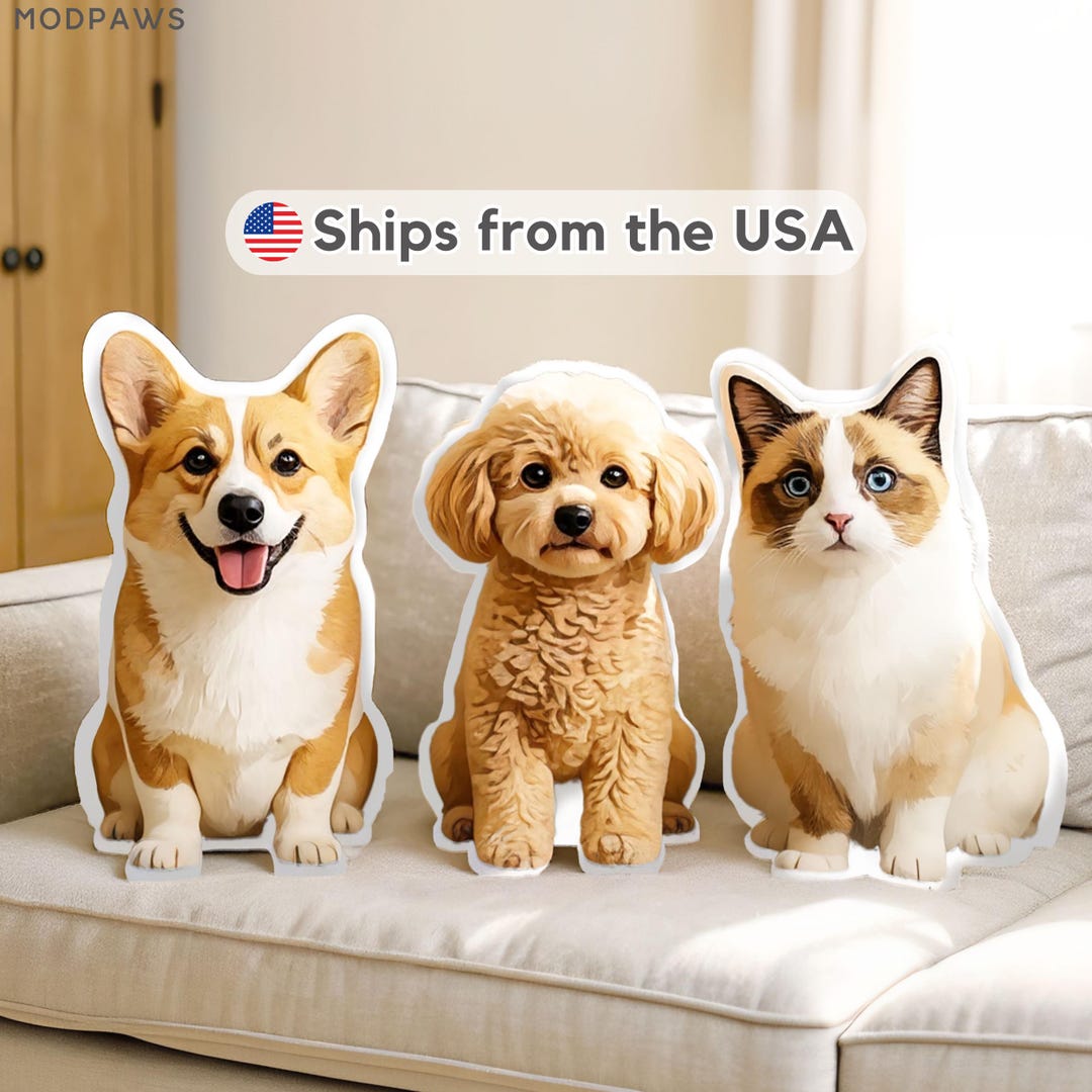 Custom Pet Pillow Using Pet Photo Custom Shaped Cat Dog Pillow Dog Mom ...