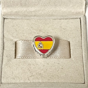 Pandora Spain Flag Travel Exclusive Heart Bead Charm S925 Sterling ...