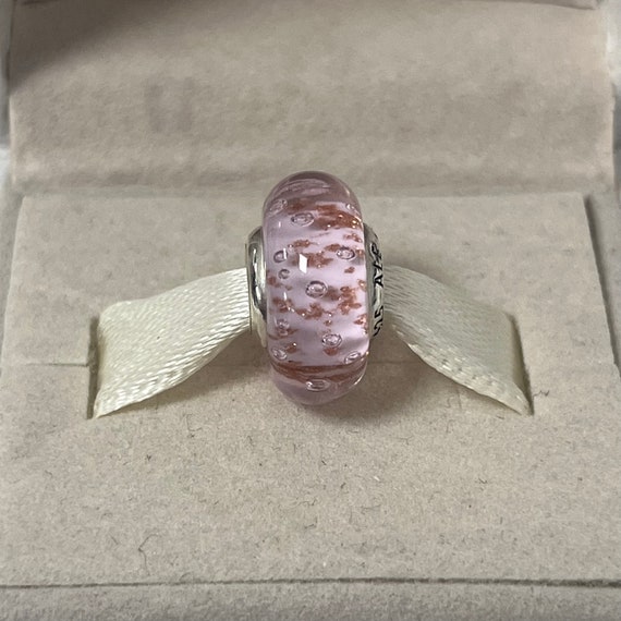 Pandora Murano Glass Bead Charm Touch Of Color Charms Pink Glitter S925 Joyeria de plata para pulsera Esmalte mixto con caja de regalo Etsy Mexico