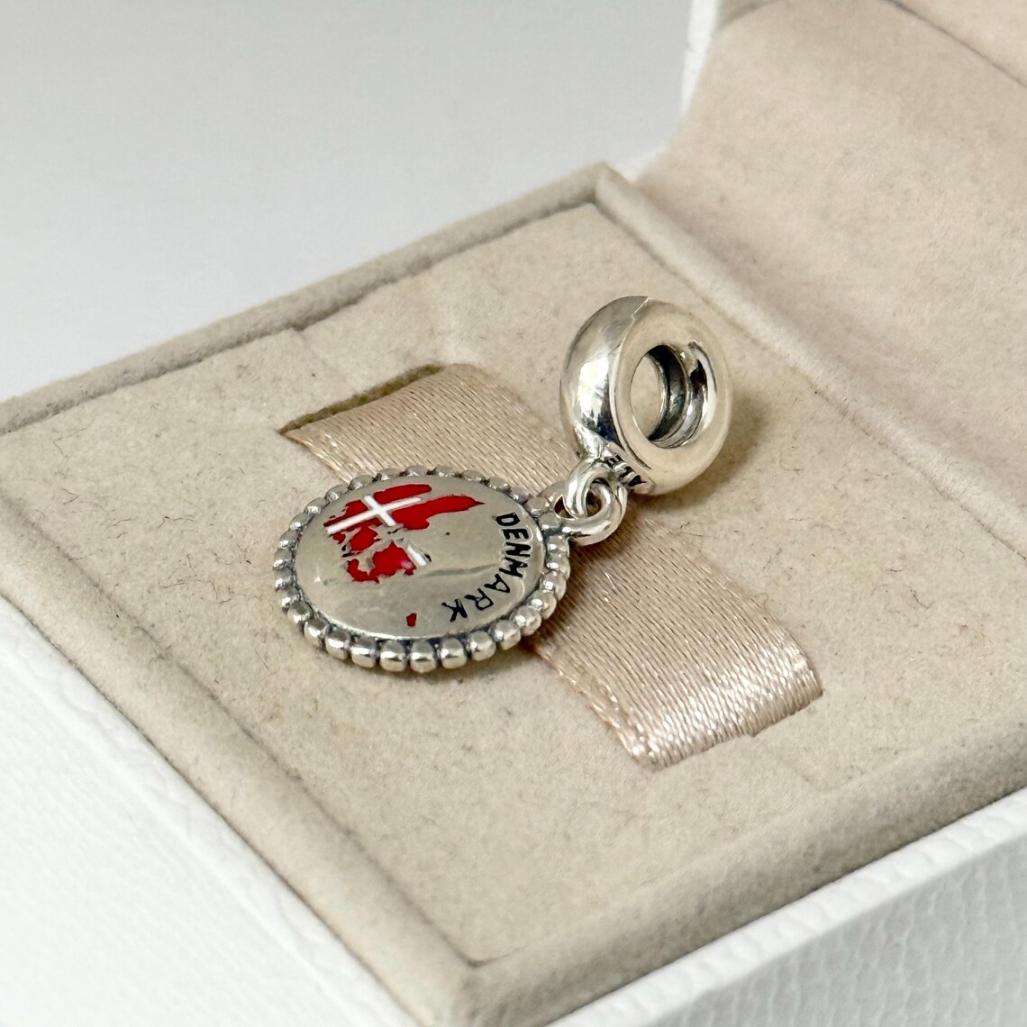 Pandora Denmark Flag Map Dangle Charm Travel Pendant S925 Silver ...