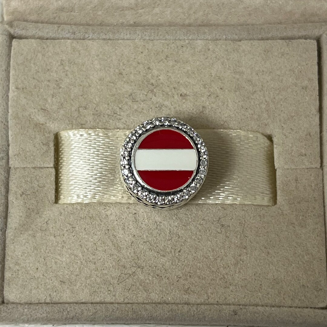 Pandora Austria Flag Bead Exclusive Charm S925 Sterling Silver Travel ...