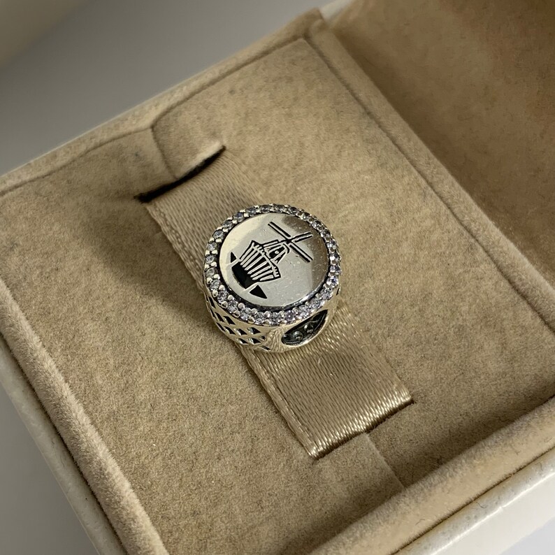 Pandora Charm Holland Windmill Bead Charm Travel Button S925 Sterling ...