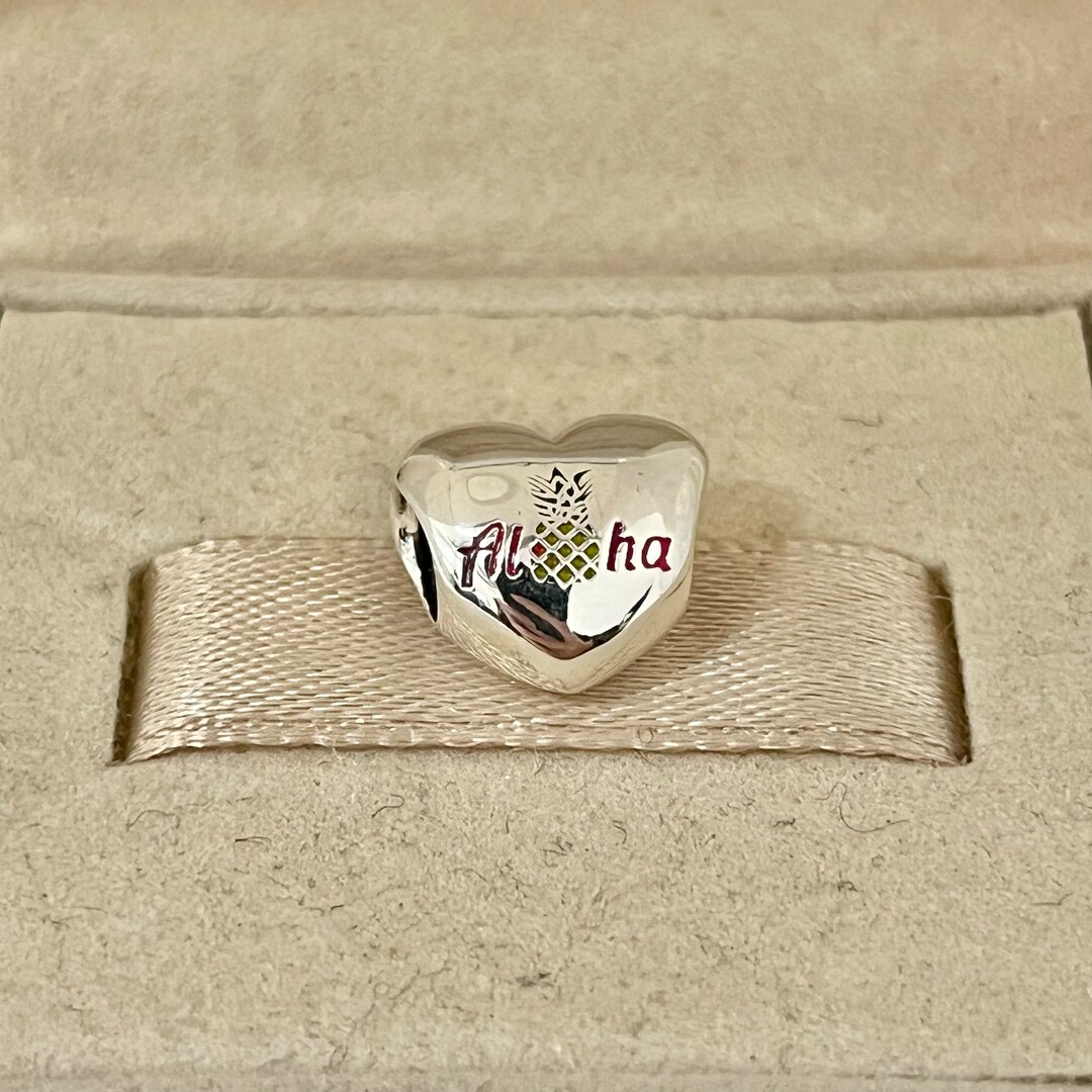 Pandora Aloha Maui Exclusive Pineapple Flowers Heart Bead Charm Travel ...