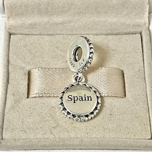 Pandora Spain Flag Exclusive Dangle Charm Pendant Travel S925 Sterling ...