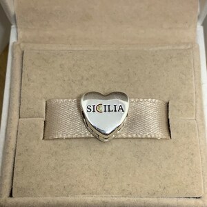 Pandora Sicily Flag Sicilia Travel Exclusive Heart Bead Charm S925 ...