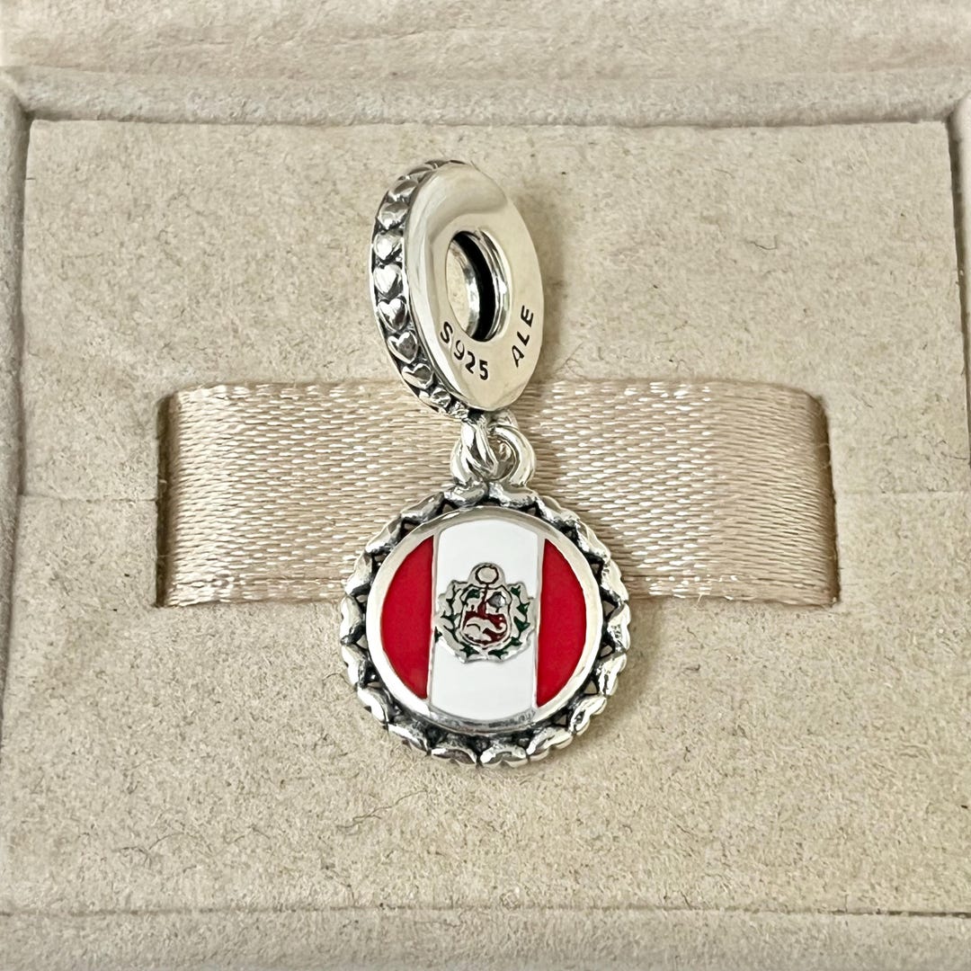 Pandora Peru Flag Exclusive Dangle Charm Pendant Travel S925 Silver ...