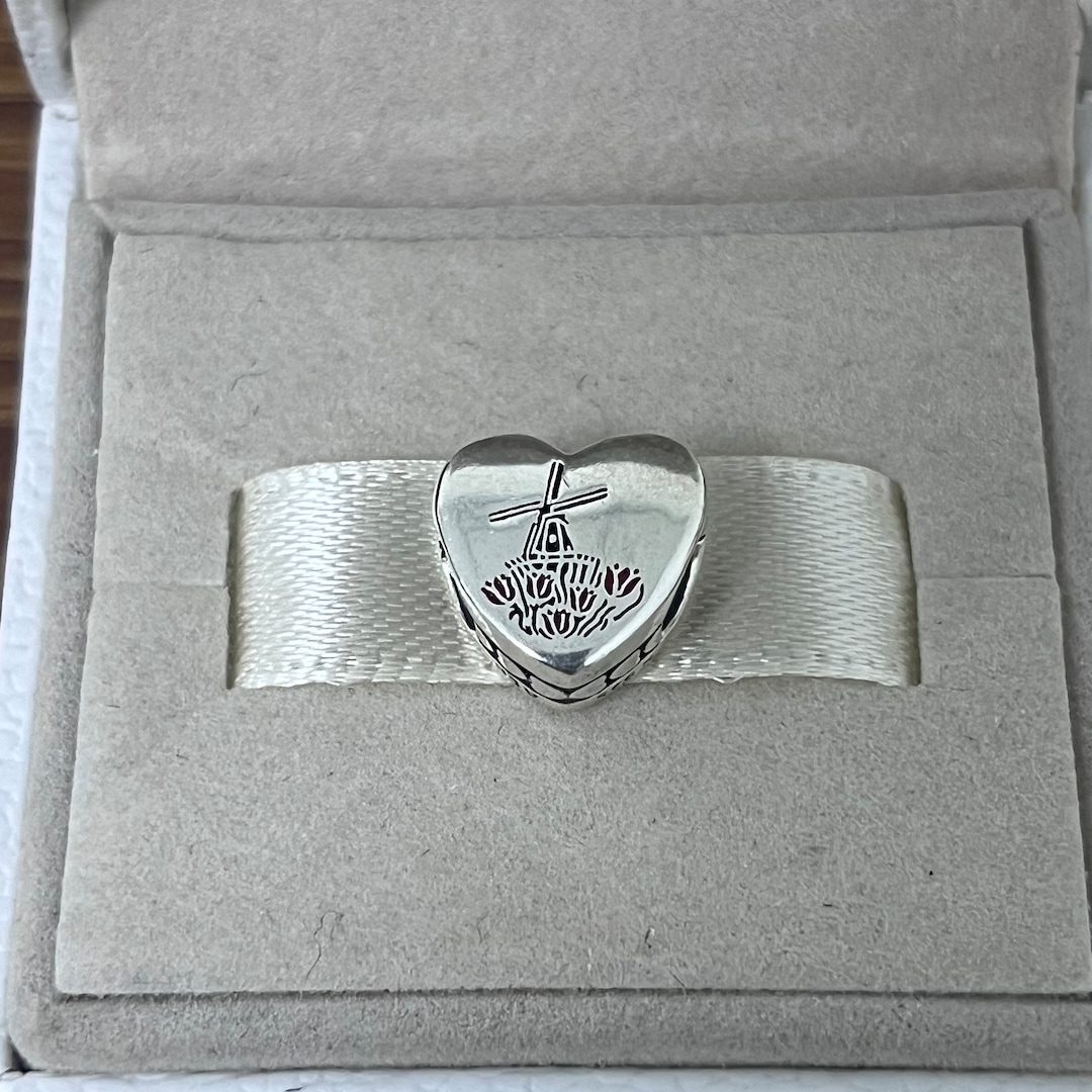 Pandora Holland Windmill Heart Bead Charm Travel Pendant, S925 Silver ...
