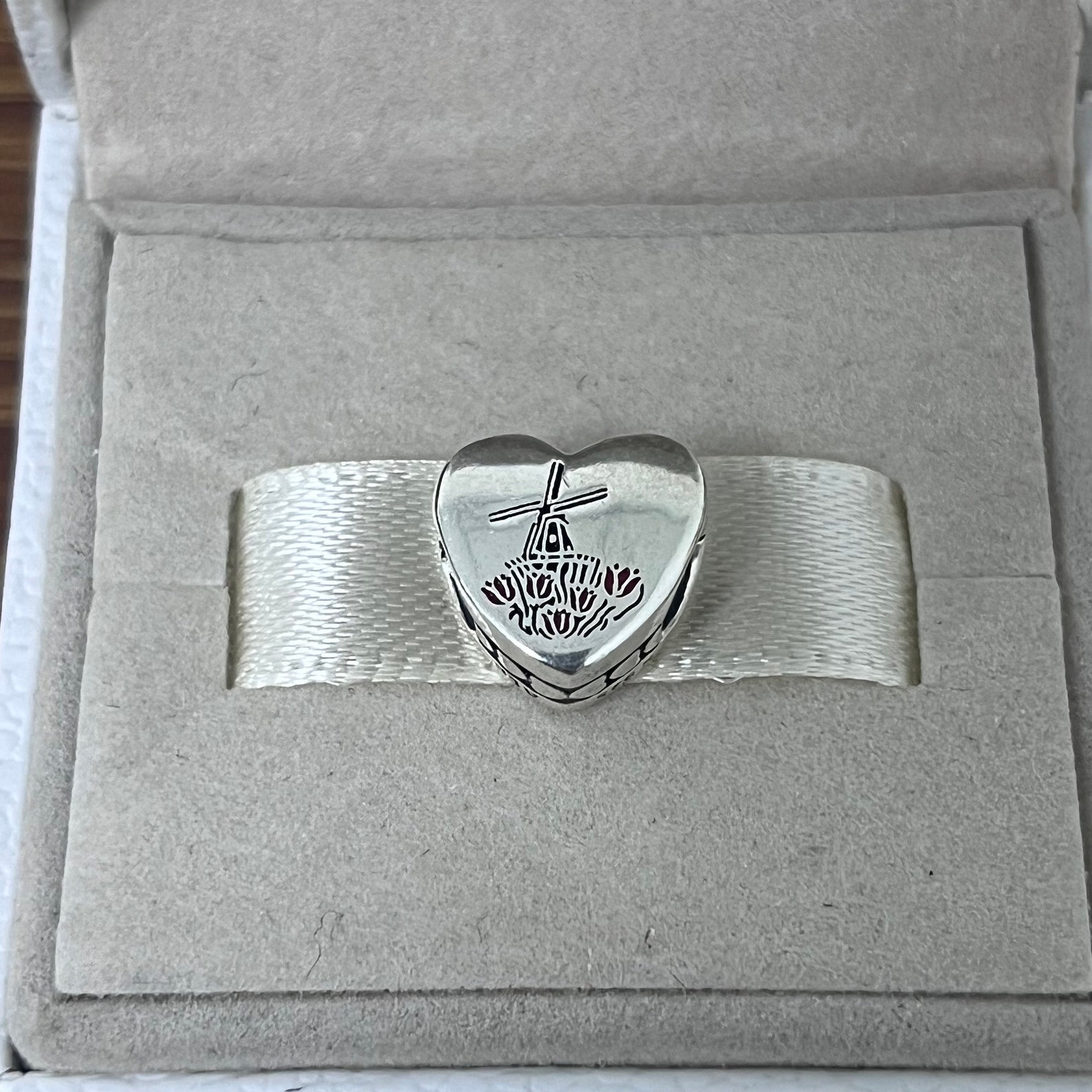 Pandora Holland Windmill Heart Bead Charm Travel Pendant, S925 Silver ...