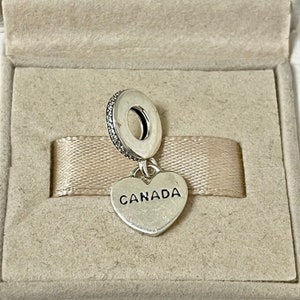 Pandora Canada Flag Exclusive Heart Dangle Charm Pendant S925 Silver ...