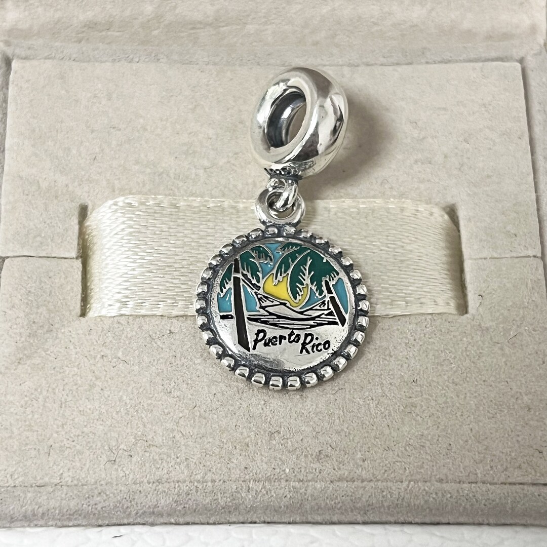 Pandora Puerto Rico Beach Coconut Trees Exclusive Dangle Charm Pendant ...