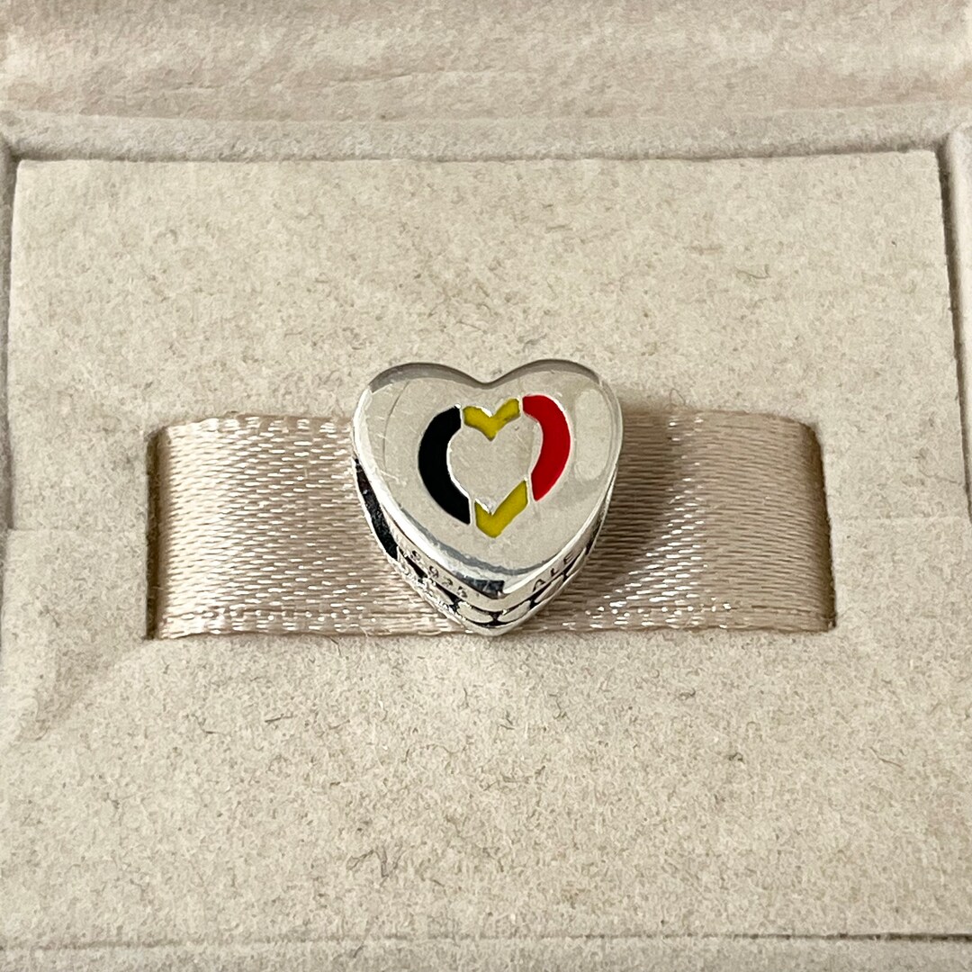 Pandora Love Belgium Flag Heart Exclusive Heart Bead Charm Travel S925 ...