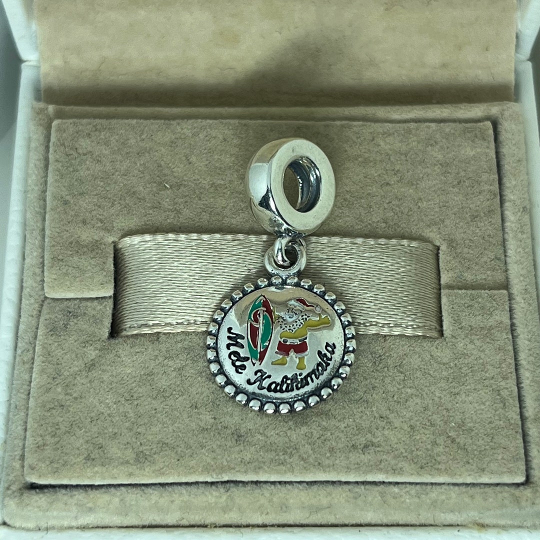 Pandora Hawaii Santa Surf MELE KALIKIMAKA Merry Christmas Dangle Charm ...