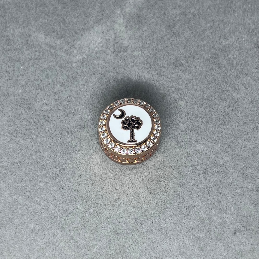 Pandora South Carolina Flag SC Bead Charm Charleston Pendant Rose Gold ...