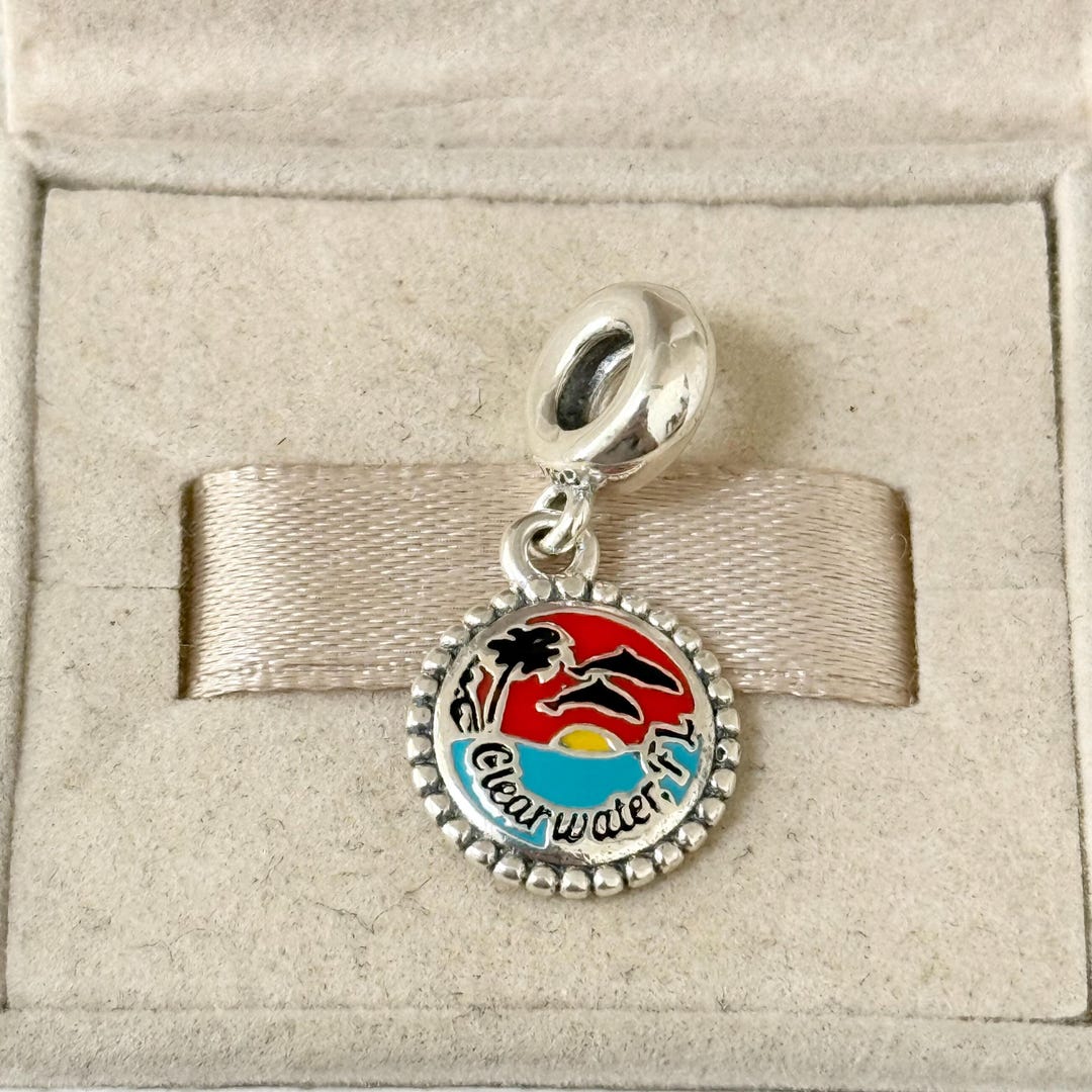 Pandora Clearwater, Florida Dangle Charm Travel Pendant S925 Silver ...