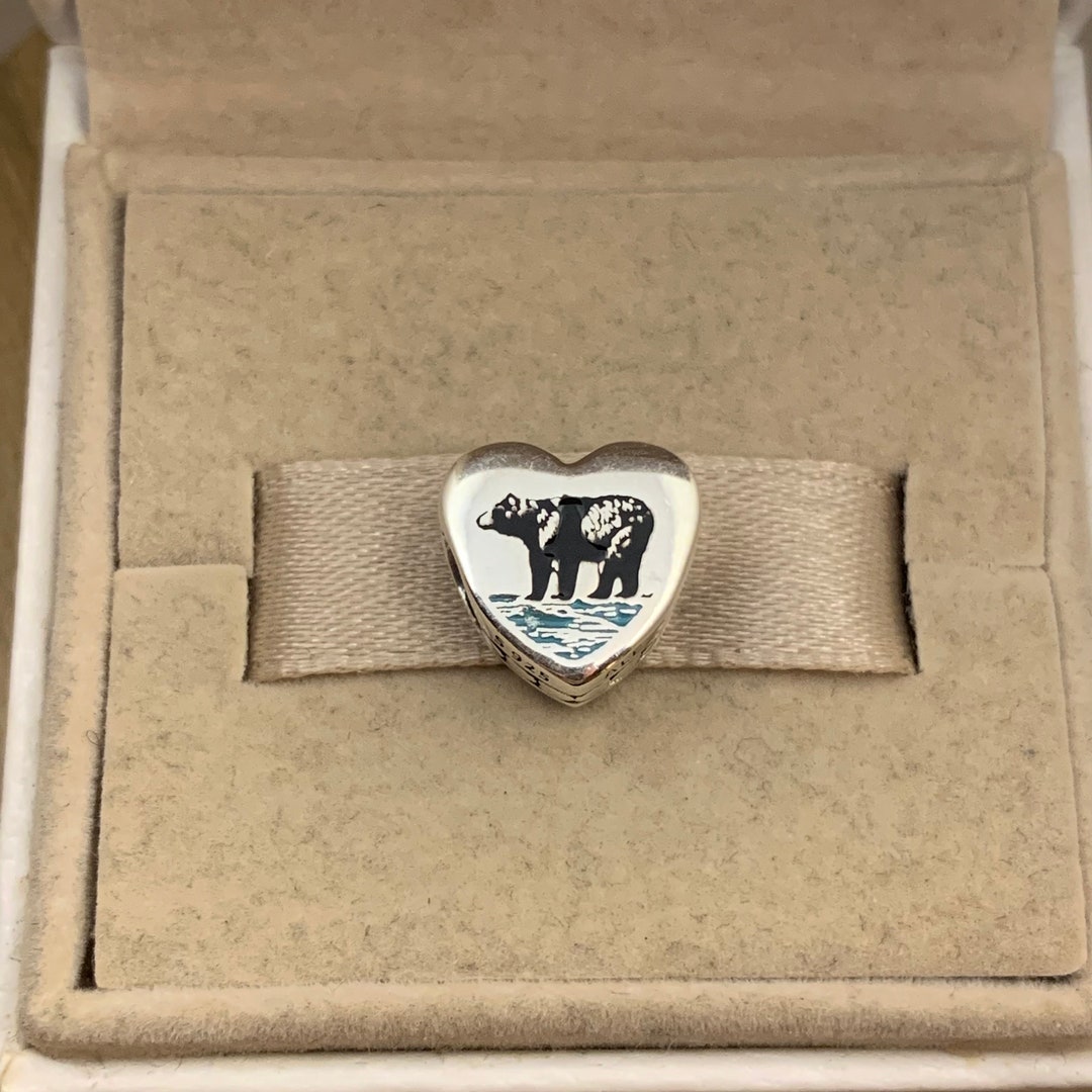Pandora Alaska Bear Travel Heart Bead Charm Eagle With Spreading Wing ...