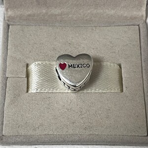 Pandora Mexico Flag Charm Heart Bead Charm Love Mexico S925 Sterling ...