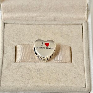 Pandora I Love Madeira Island Flag Exclusive Heart Bead Charm Travel ...