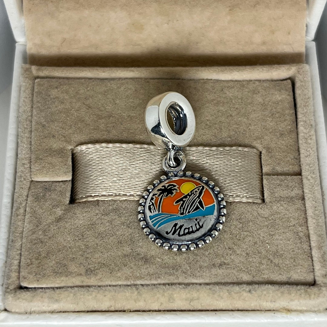 Pandora Hawaii Maui Surfboard Ocean Beach Travel Dangle Charm Pendant ...