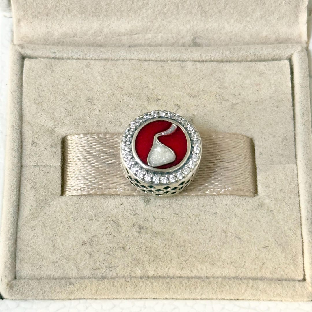 Pandora KISSES Chocolate Red Bead Exclusive Charm S925 Silver Travel ...