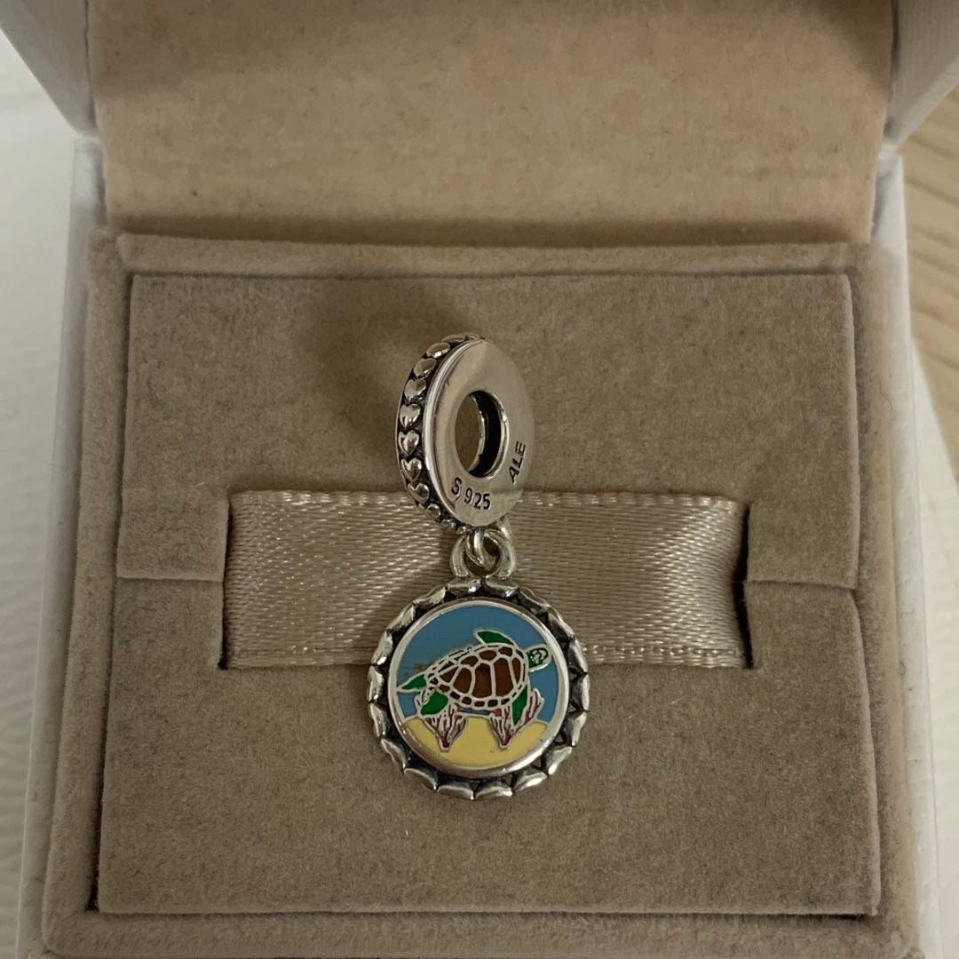 Pandora Aruba Sea Turtle Dangle Charm Pendant, S925 Sterling Silver ...