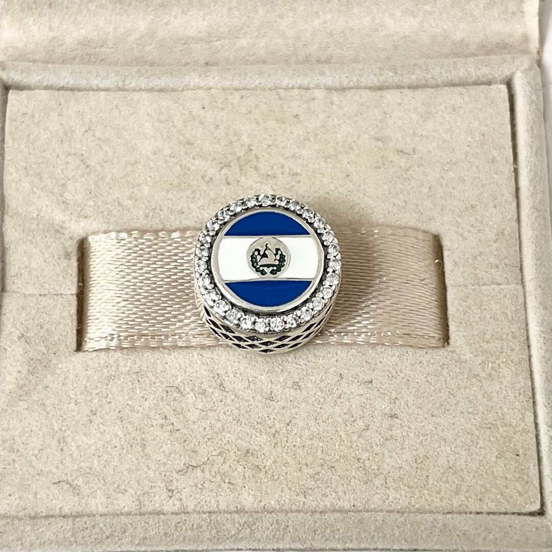 Pandora El Salvador Flag Exclusive Bead Charm S925 Silver Travel ...