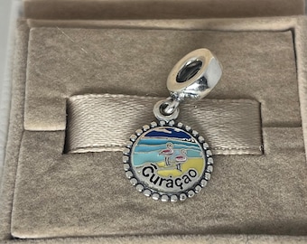 Pandora Curacao Beach Travel Exclusive Dangle Charm Anhanger S925 Silber Schmuck fur Armband fur Halskette Mixed Emaille mit Geschenk Box Etsy