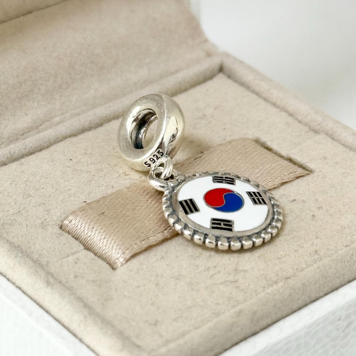 Pandora Korea Flag Dangle Charm Flag Pendant S925 Silver Jewelry for ...