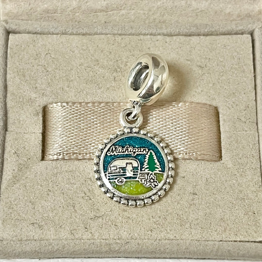 Pandora Michigan Exclusive Dangle Charm Pendant Travel S925 Silver ...