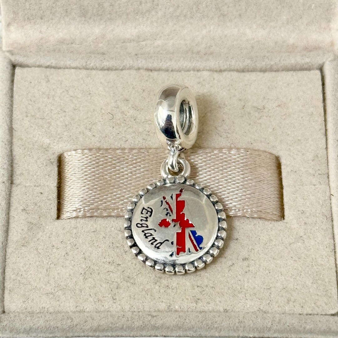 Pandora England Flag Map Dangle Charm Travel Pendant S925 Silver ...