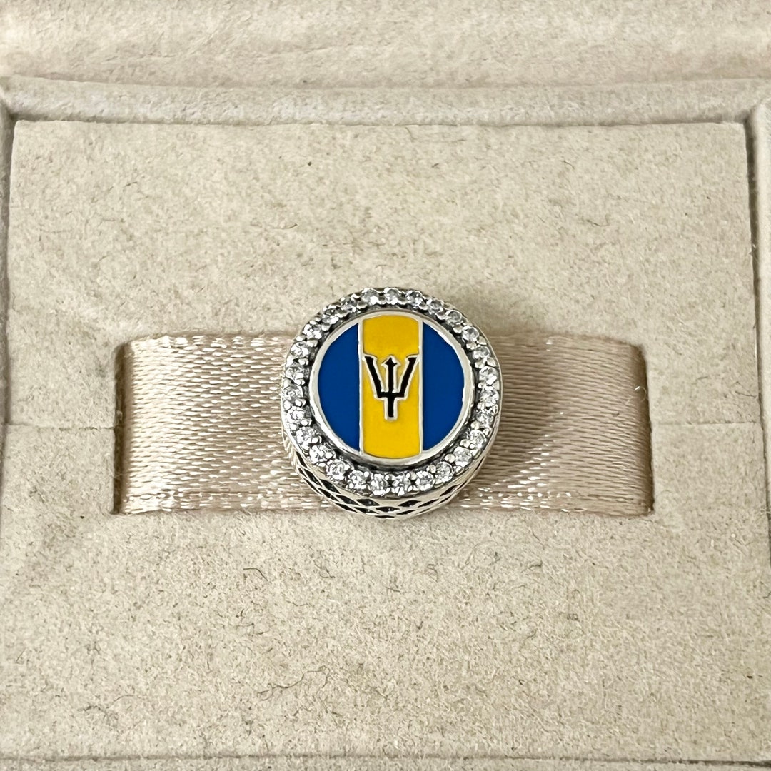 Pandora Barbados Flag Exclusive Bead Charm S925 Silver Travel Jewelry ...