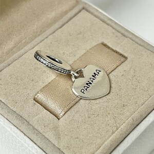 Pandora Panama Flag Exclusive Heart Charm Dangle Pendant Travel S925 ...