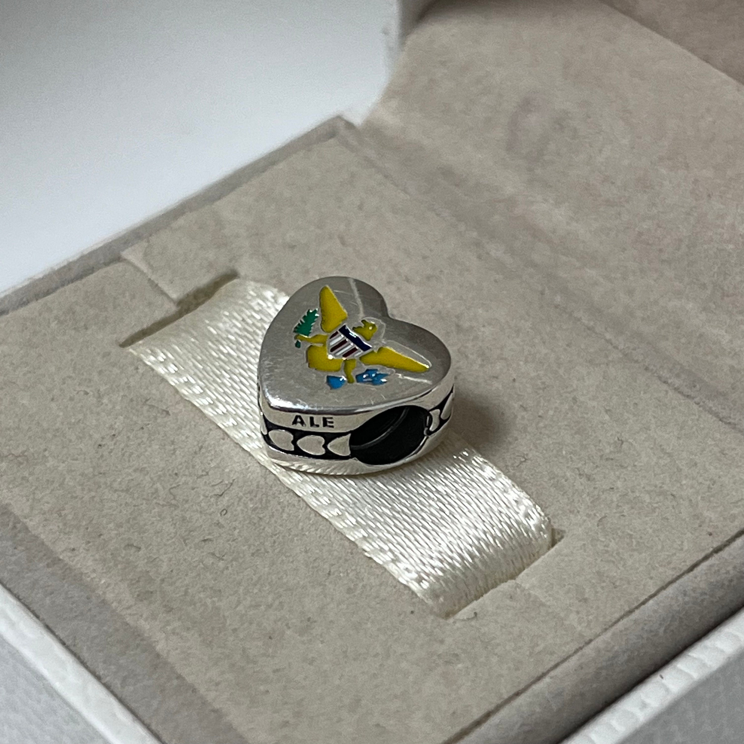 Pandora Virgin Islands Flag I Love Virgin Islands Heart Bead Charm S925 ...