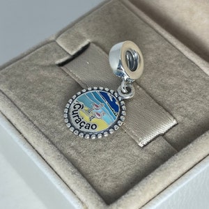 Pandora Curacao Beach Travel Exclusive Dangle Charm Pendant S925 Silver ...