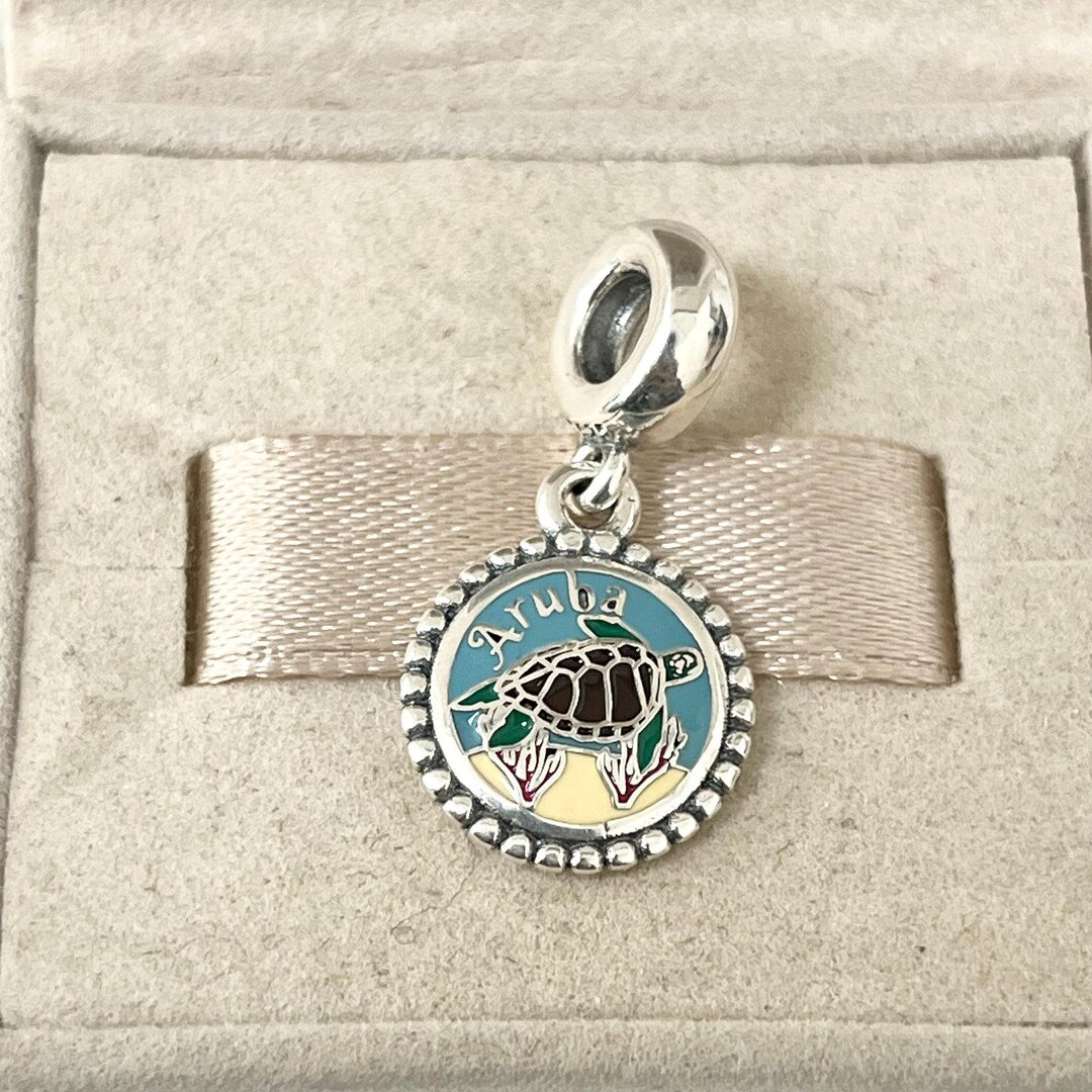 Pandora Aruba Sea Turtle Beach Exclusive Dangle Charm Pendant Travel ...
