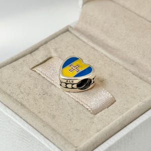 Pandora I Love Madeira Island Flag Exclusive Heart Bead Charm Travel ...