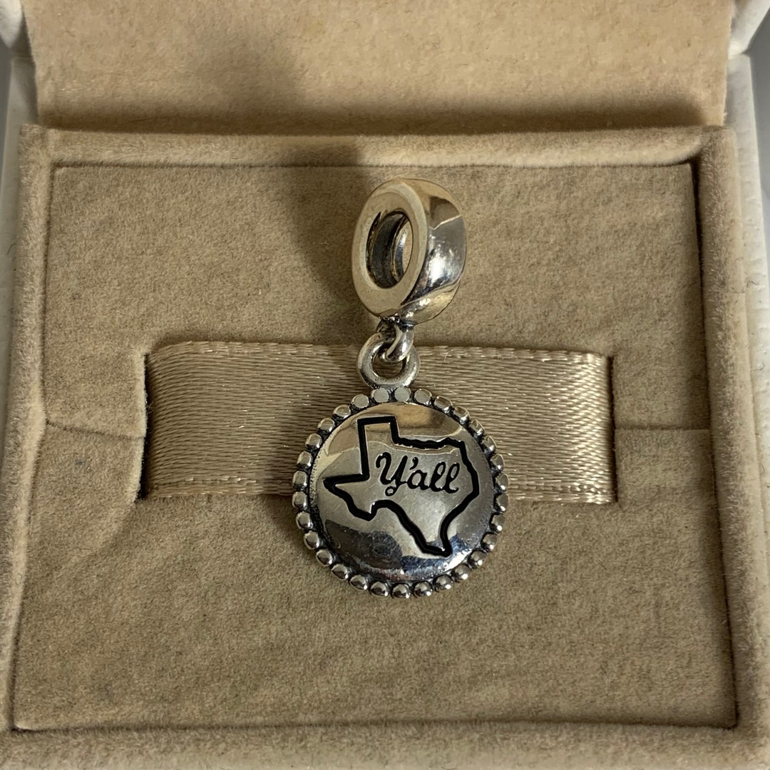 Pandora Y‘all Texas Map Dangle Charm Pendant Travel S925 Sterling ...