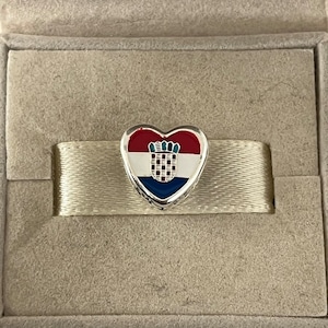 Pandora Croatia Croatian Flag Charm Heart Bead S925 Sterling Silver ...