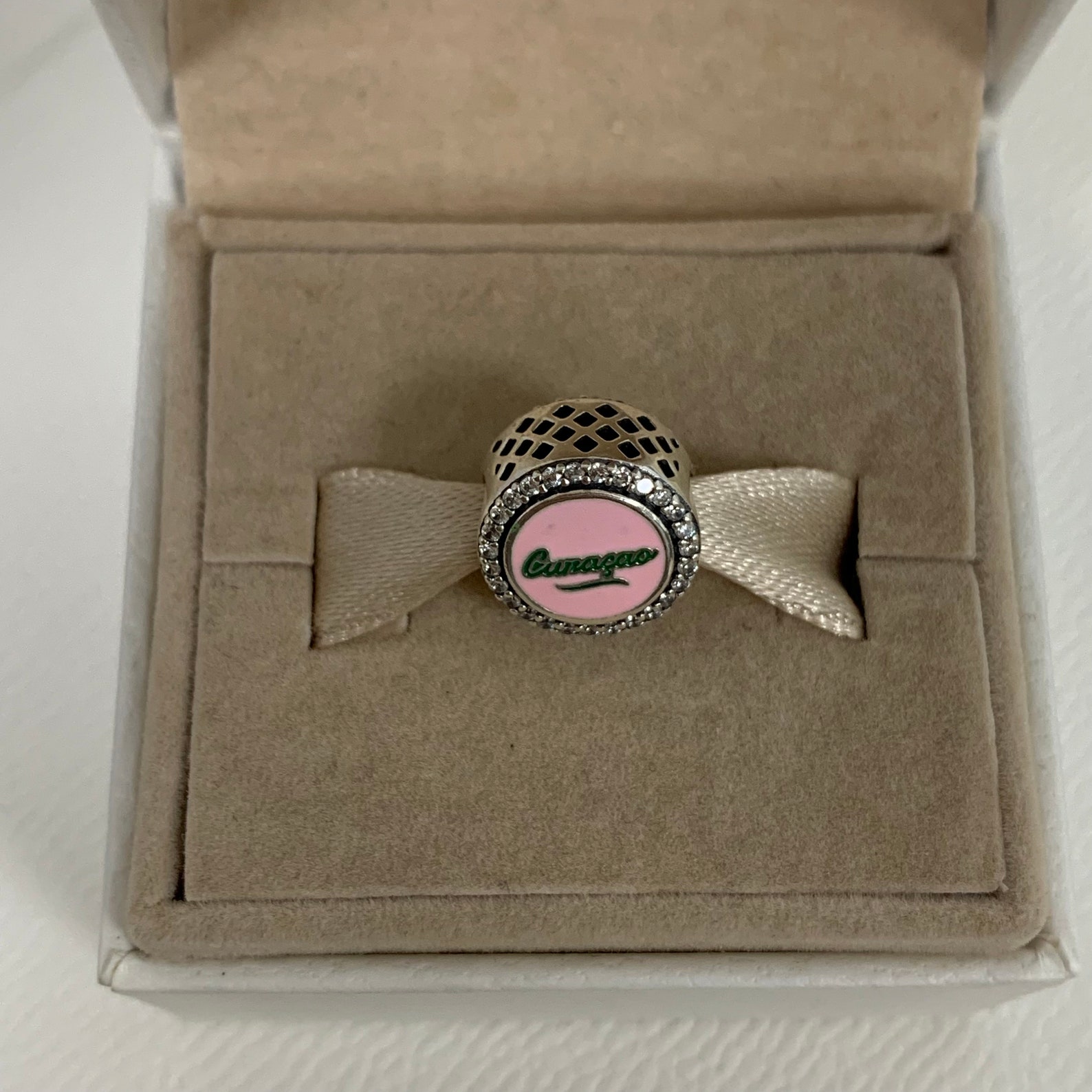 Pandora Engraved Button Charm Cactus Curacao Charm，exclusive Bracelet ...