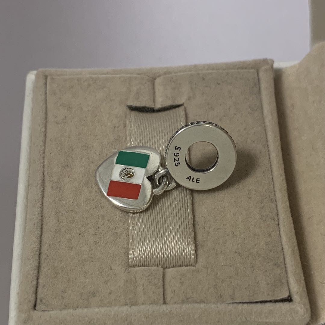 Pandora I Love the Mexican Flag Dangle Charm Heart Pendant - Etsy