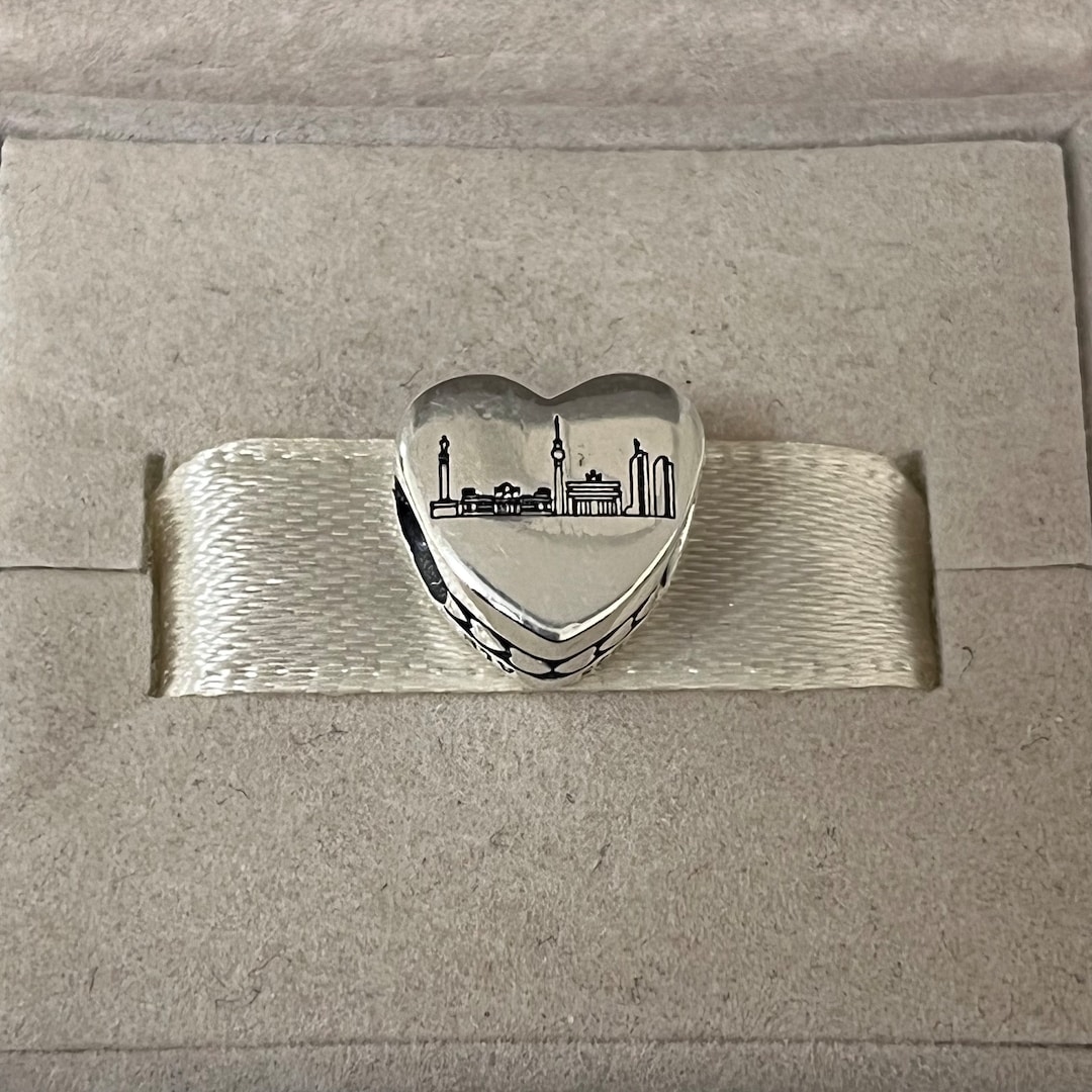 Pandora Berlin Heart Bead Charm Germany Travel S925 Silver Jewelry for ...