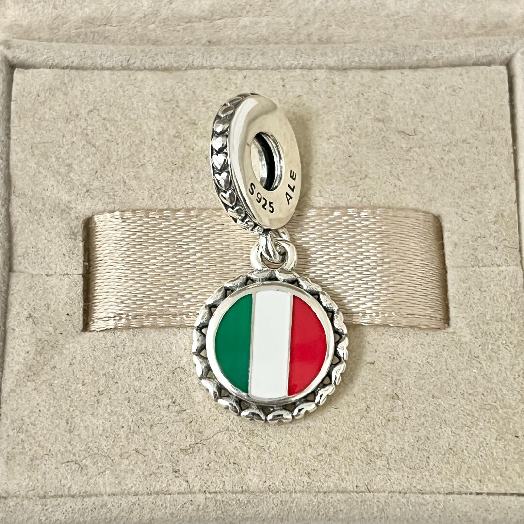 Pandora Italy Flag Exclusive Dangle Charm Pendant Travel S925 Silver ...