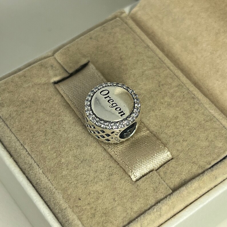 Pandora Oregon Map Exclusive Bead Charm S925 Sterling Silver Jewelry ...
