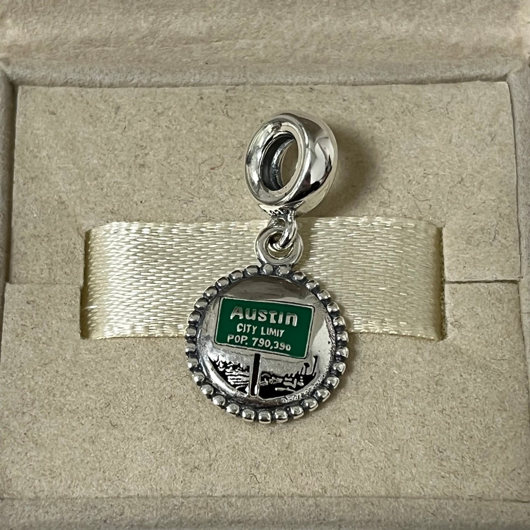 Pandora Austin City Vintage Texas Dangle Charm, S925 Sterling Silver ...